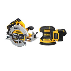 DEWALT 20-Volt MAX XR Brushless Circular Saw and Orbital Sander Kit ...