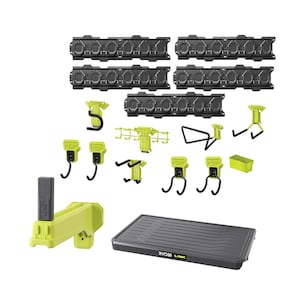 RYOBI Système de rangement d’outils mural avec tablette et support ...
